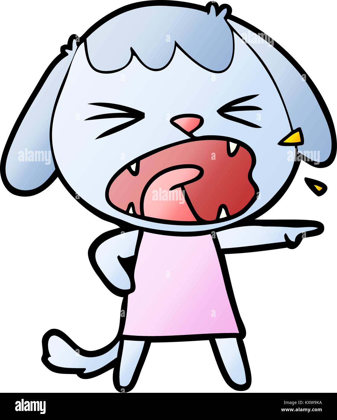 cute cartoon dog barking Stock Vector Image & Art - Alamy