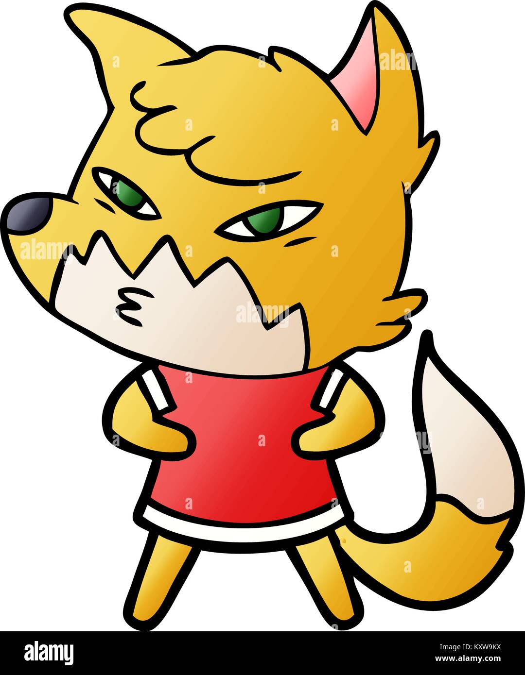 clever cartoon fox Stock Vector Image & Art - Alamy