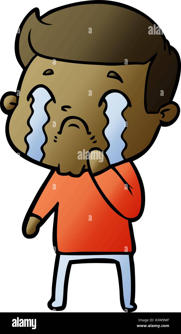 cartoon man crying Stock Vector Image & Art - Alamy