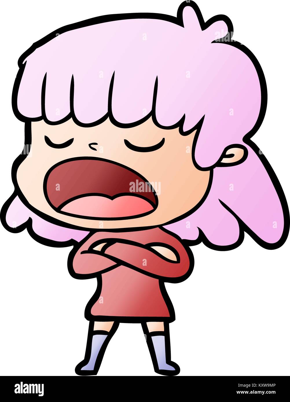 cartoon woman talking loudly Stock Vector Image & Art - Alamy