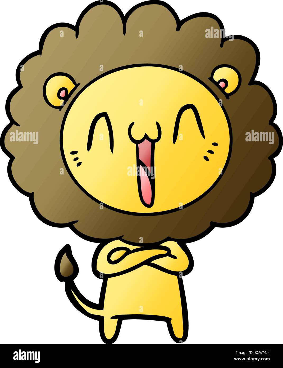 happy cartoon lion Stock Vector Image & Art - Alamy