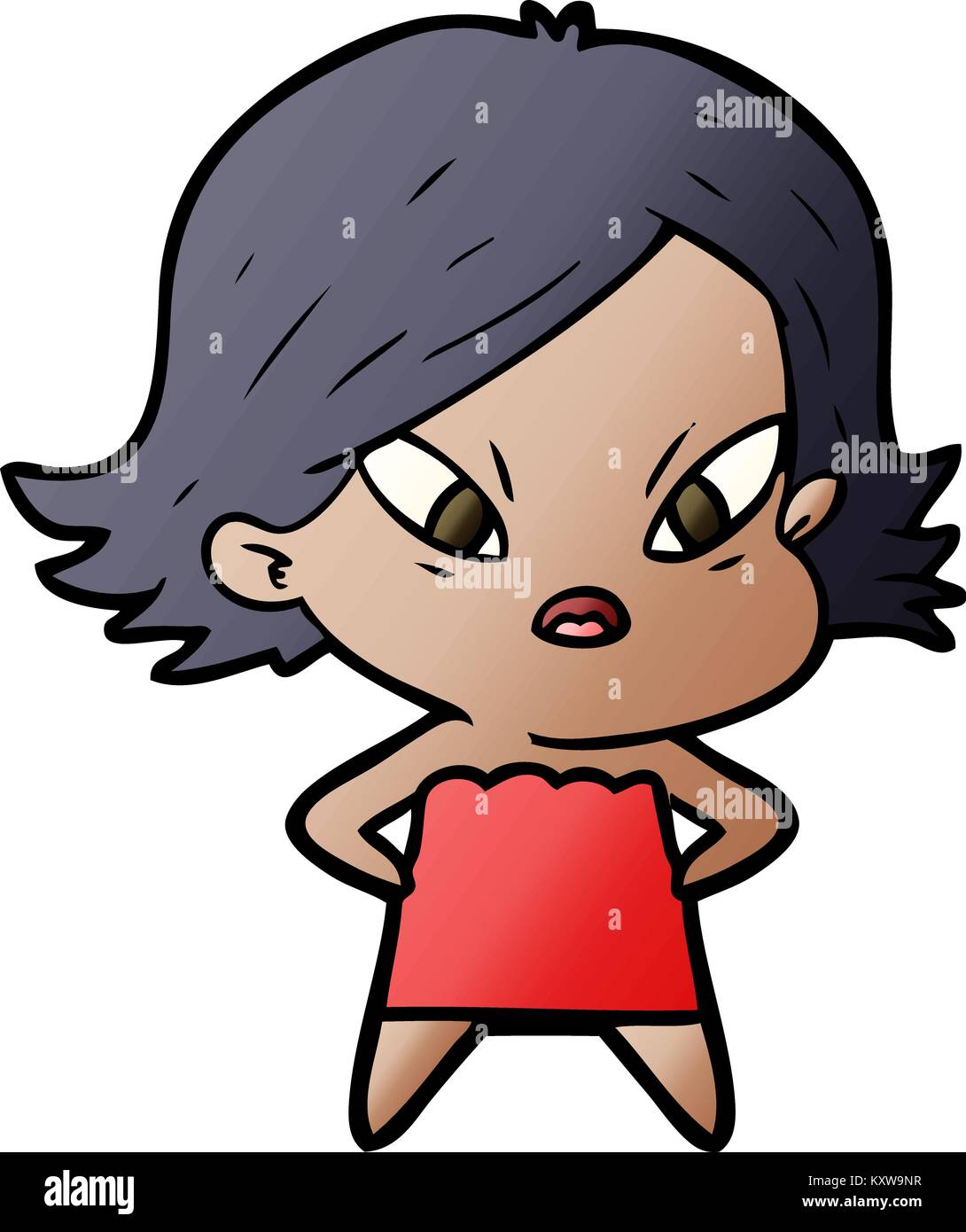 cartoon stressed woman Stock Vector Image & Art - Alamy