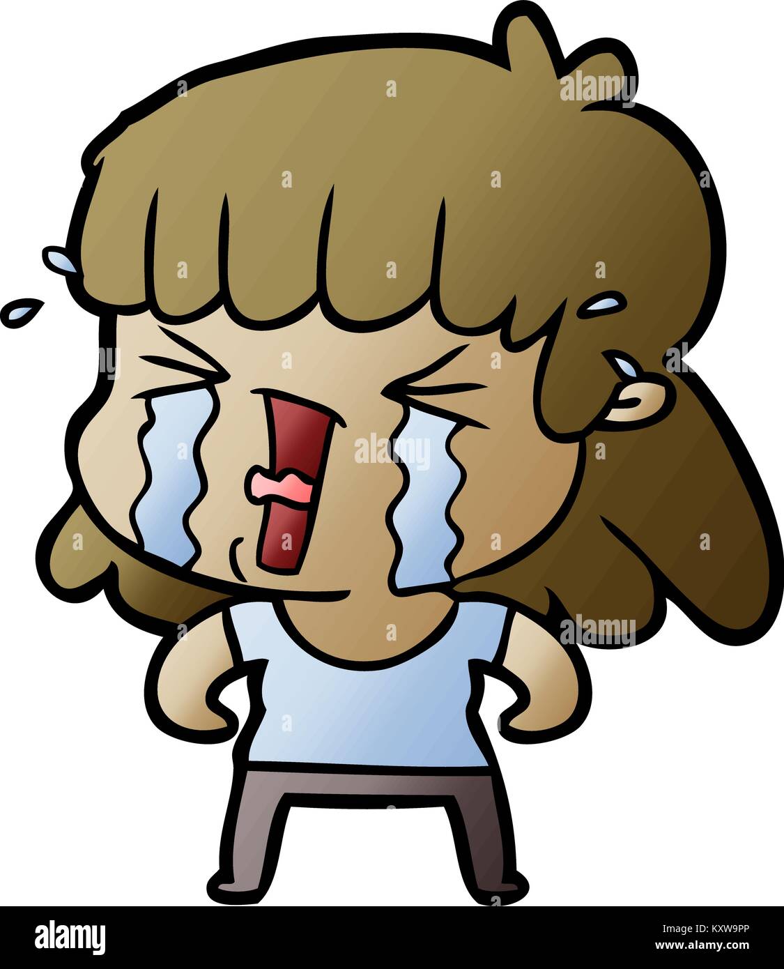 cartoon woman in tears Stock Vector Image & Art - Alamy