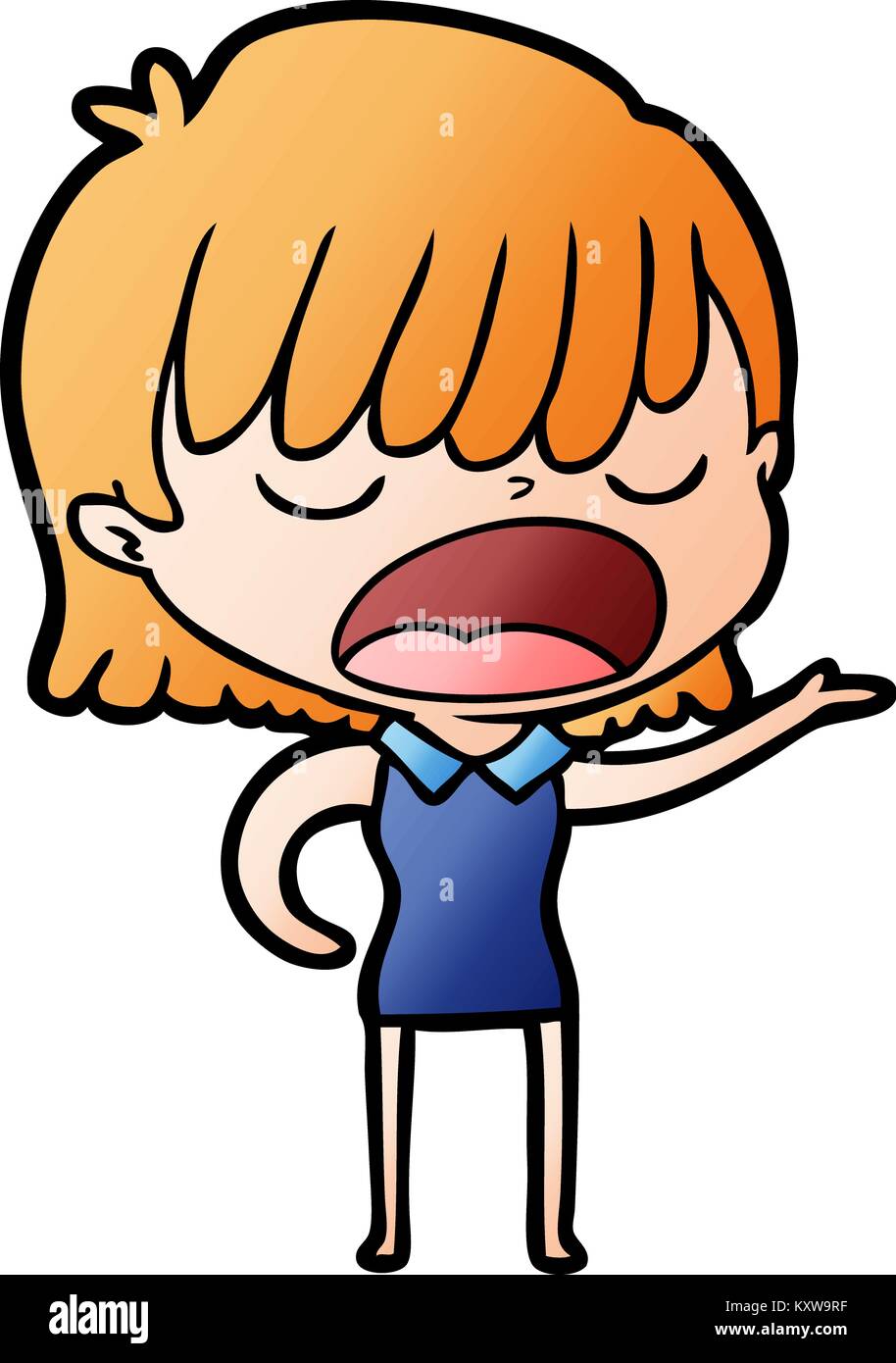 cartoon woman talking loudly Stock Vector Image & Art - Alamy