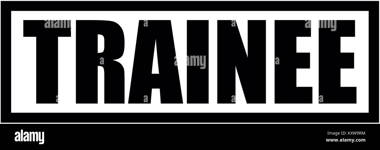 Stamp with the word trainee in black and white Stock Photo - Alamy