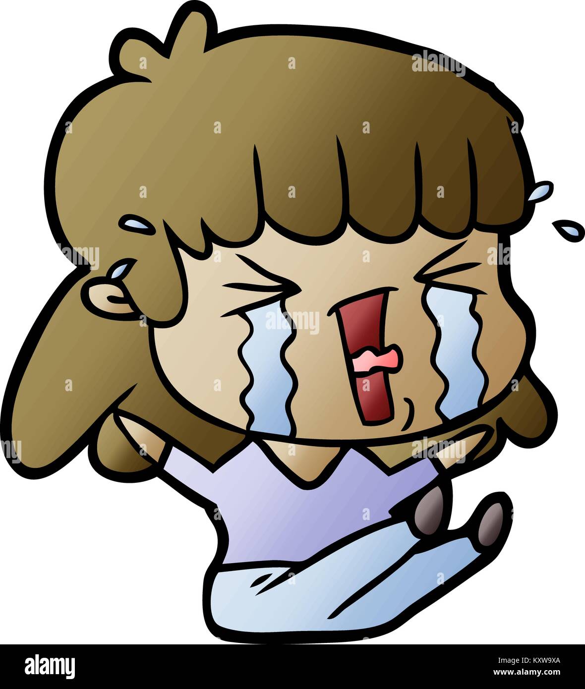 cartoon woman in tears Stock Vector Image & Art - Alamy