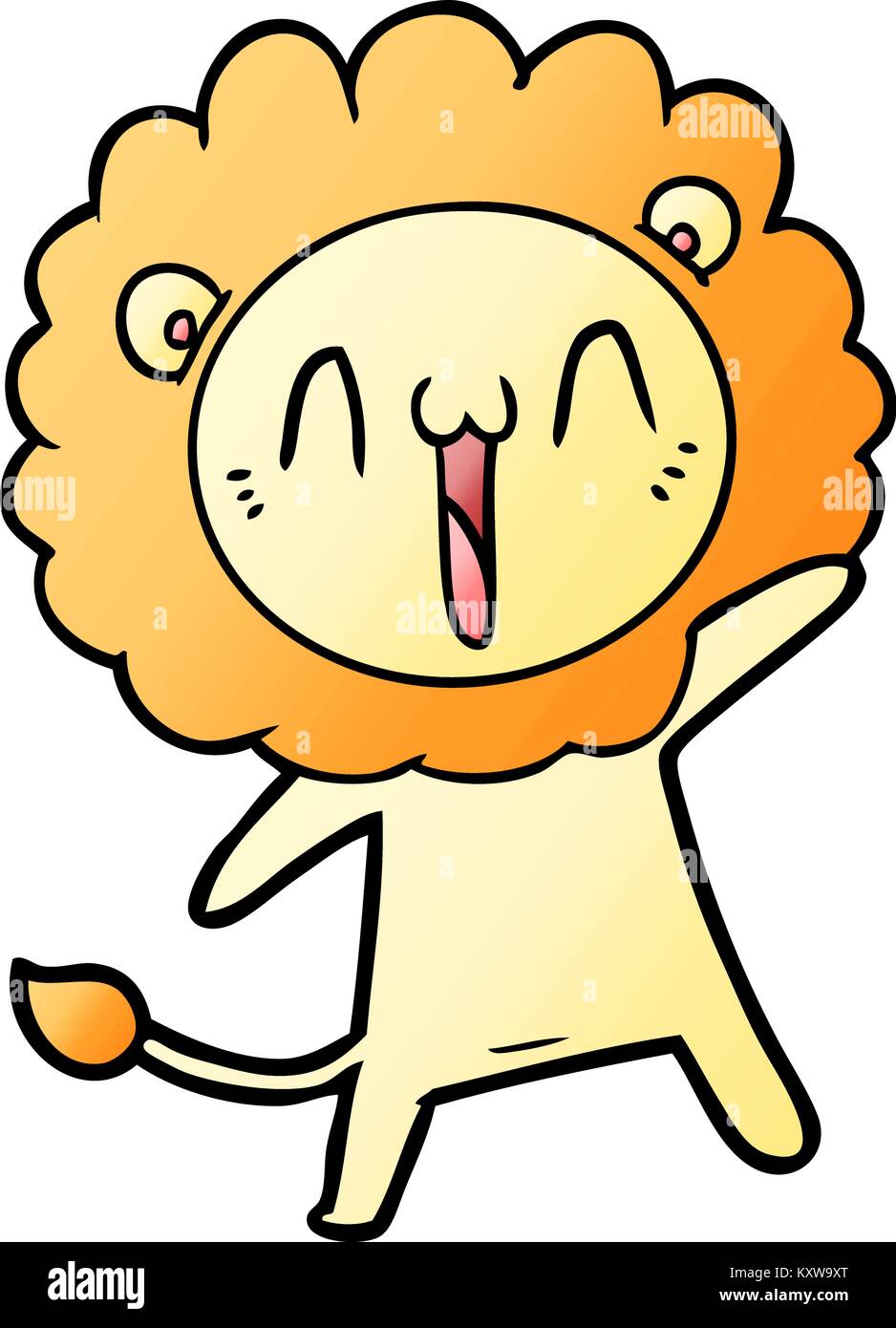 happy cartoon lion Stock Vector Image & Art - Alamy