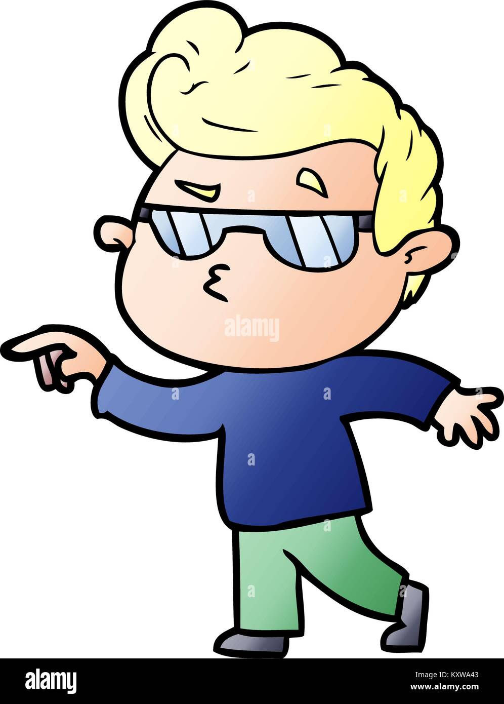 cartoon cool guy Stock Vector Image & Art - Alamy