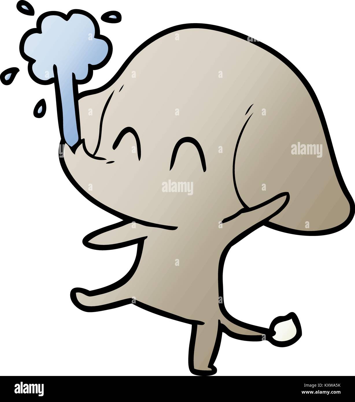cute cartoon elephant spouting water Stock Vector Image & Art - Alamy
