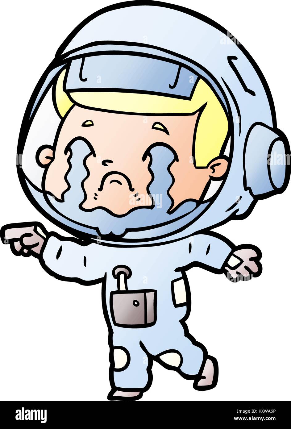 cartoon crying astronaut Stock Vector Image & Art - Alamy