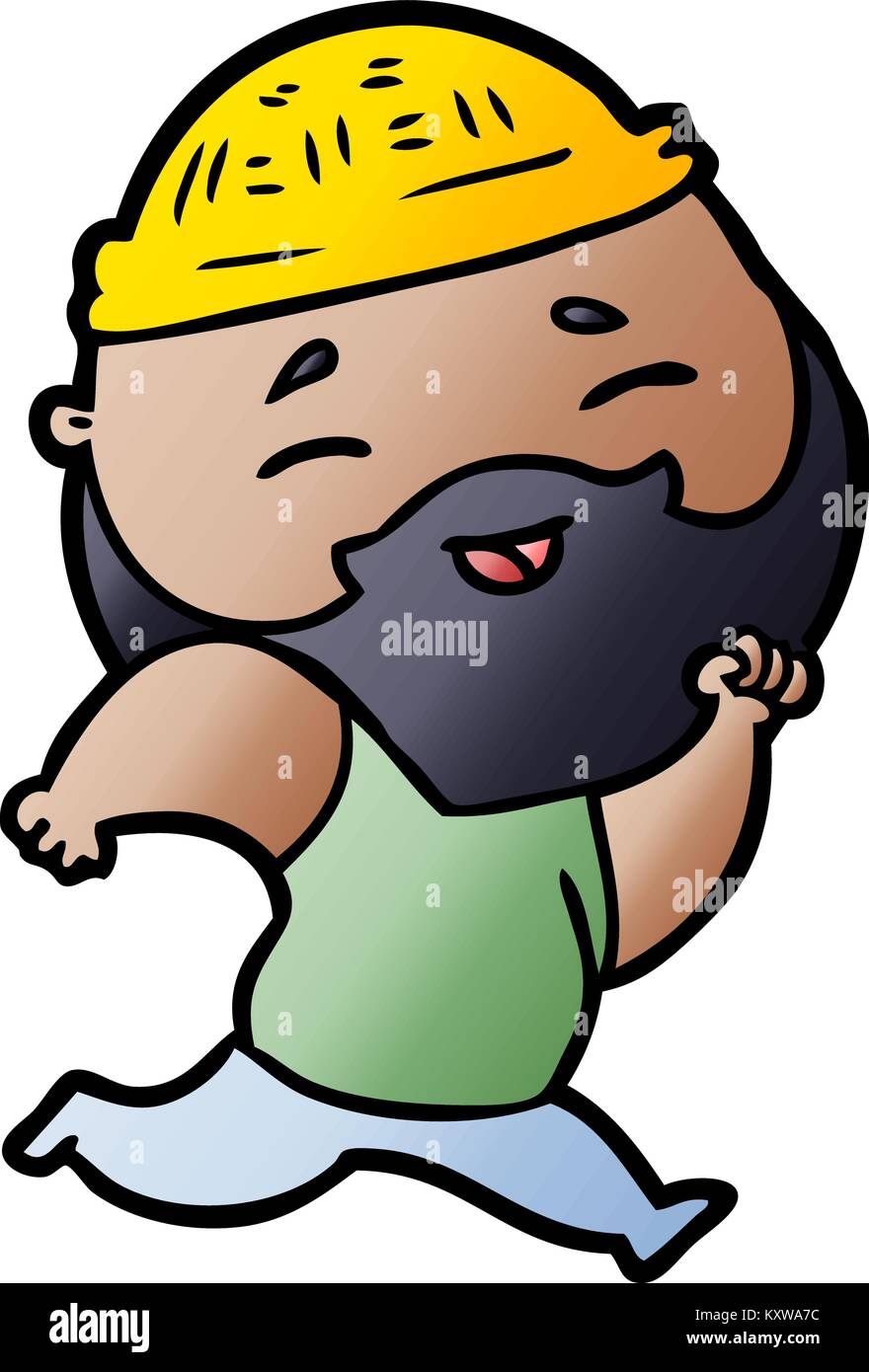 cartoon happy bearded man Stock Vector Image & Art - Alamy