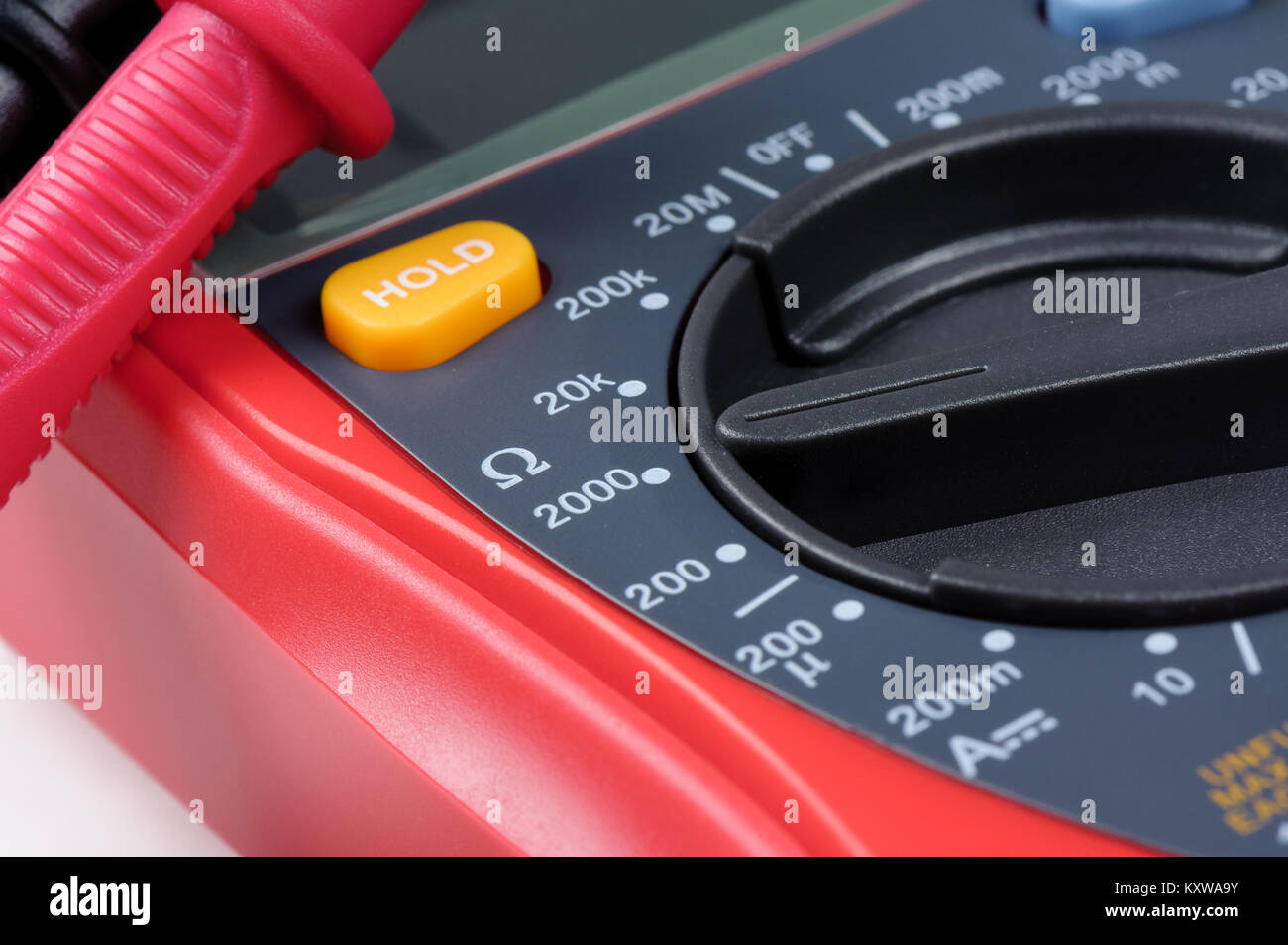 multimeter's selector switched to Resistance Measurement Stock Photo ...
