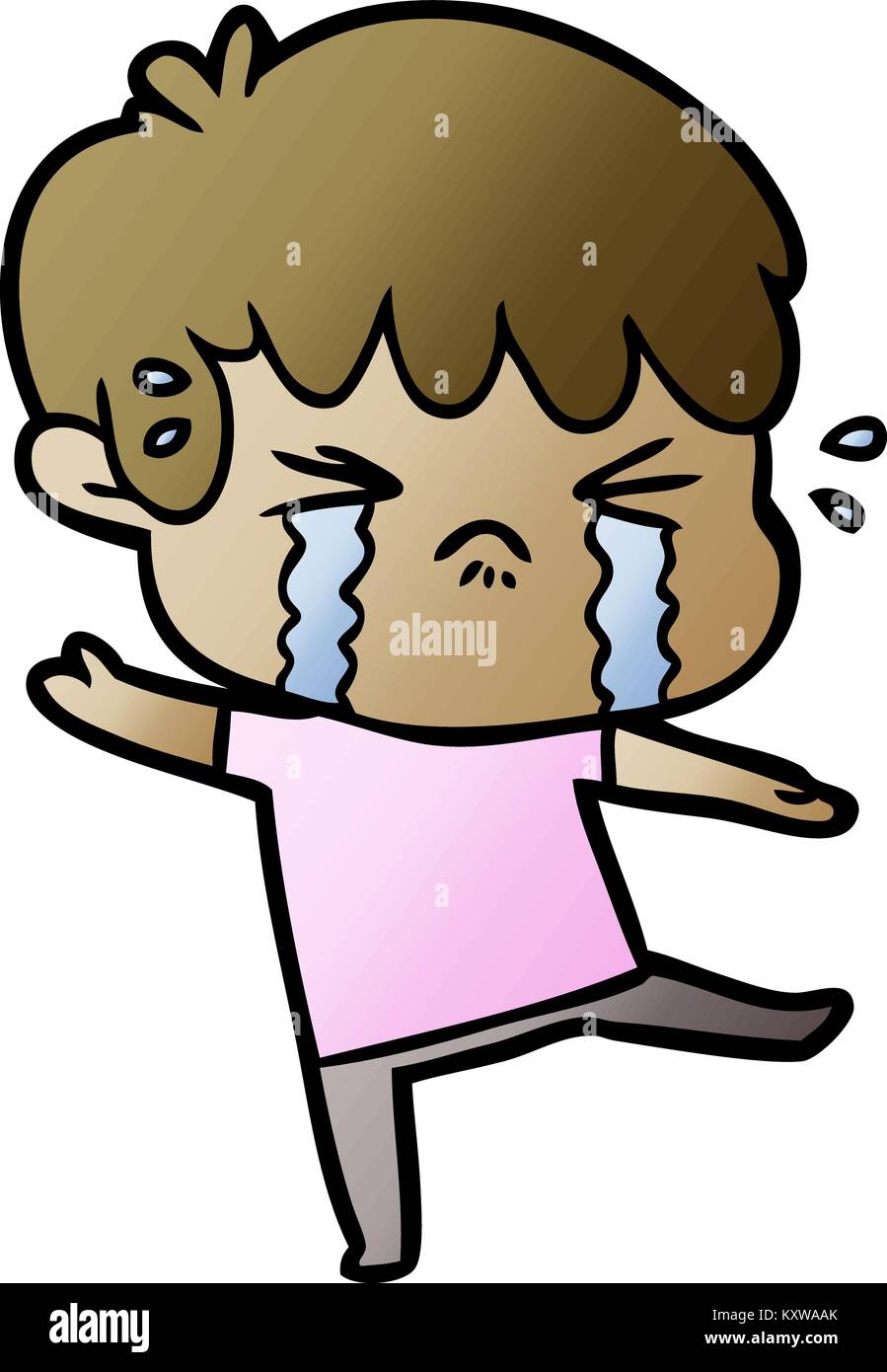 cartoon boy crying Stock Vector Image & Art - Alamy