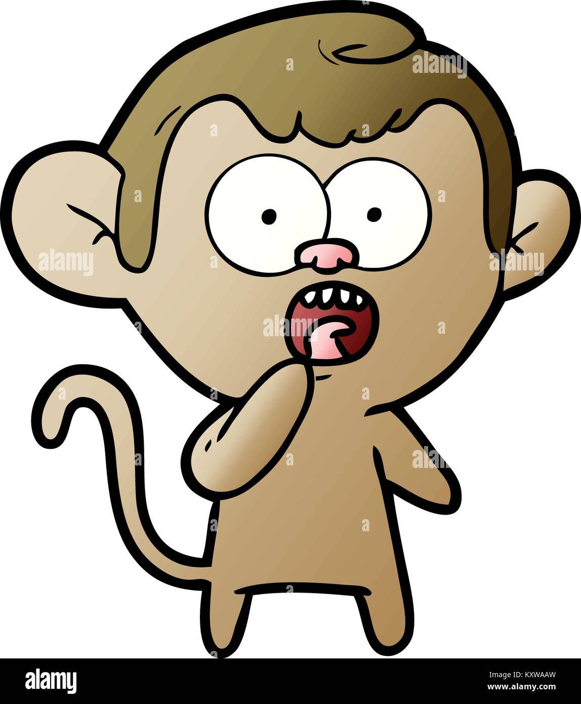 cartoon shocked monkey Stock Vector Image & Art - Alamy
