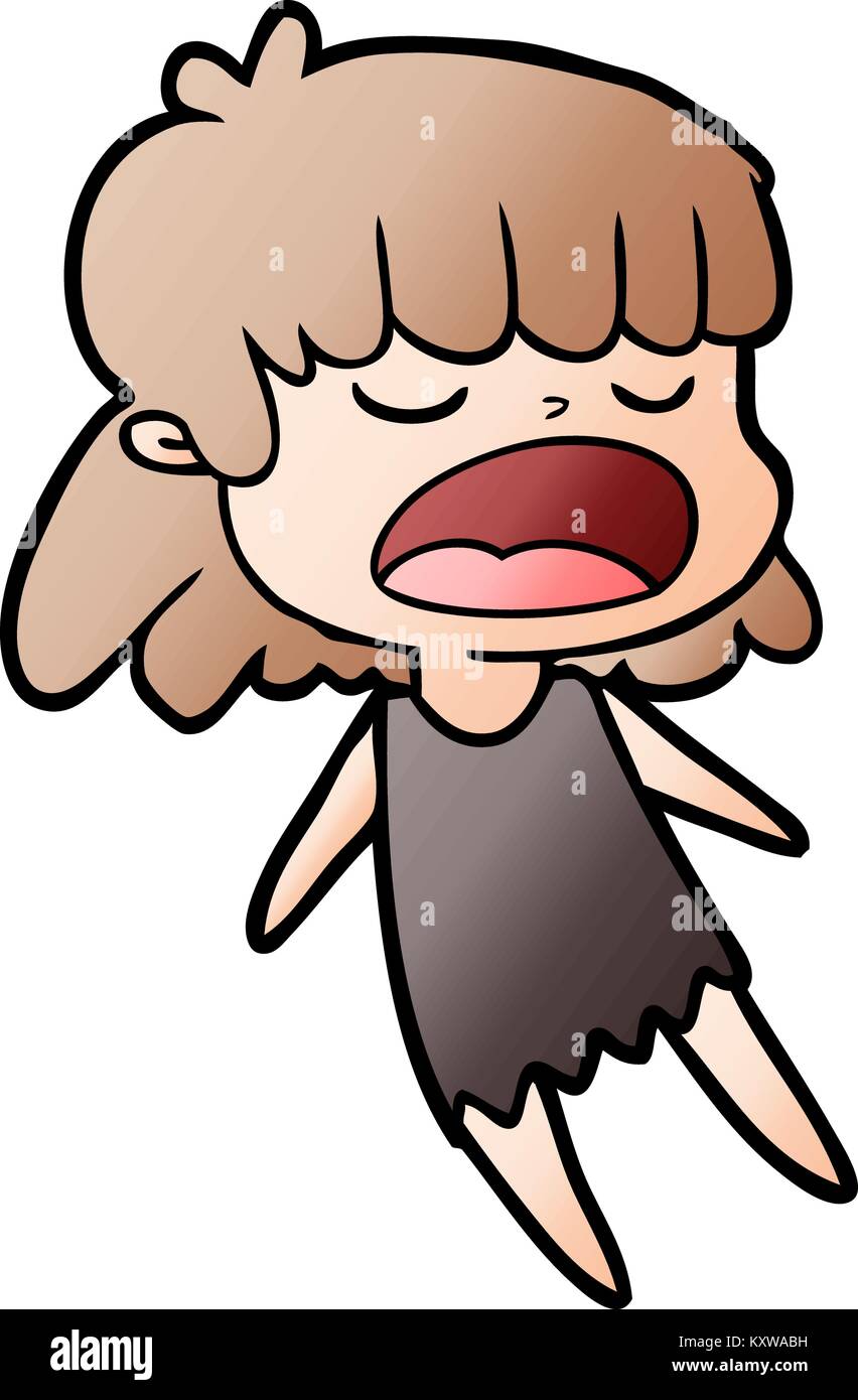 cartoon woman talking loudly Stock Vector Image & Art - Alamy