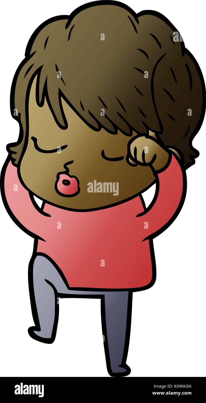 cartoon woman with eyes shut Stock Vector Image & Art - Alamy