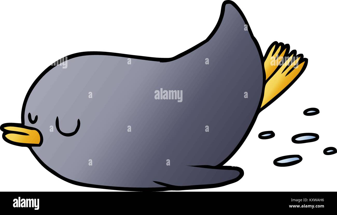 cartoon sliding penguin Stock Vector Image & Art - Alamy