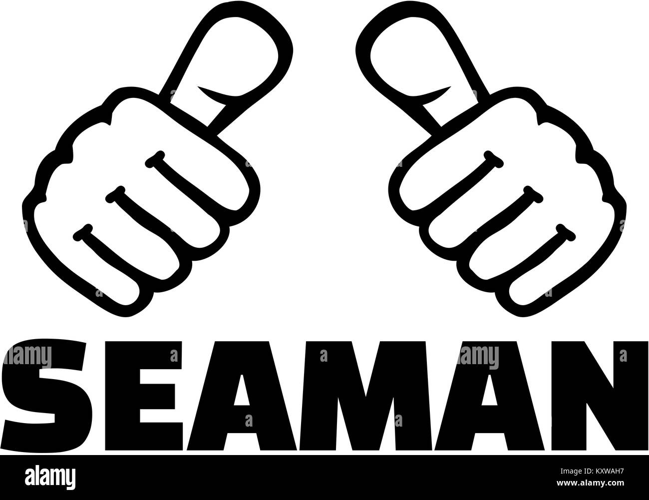Seaman with thumbs Stock Photo - Alamy