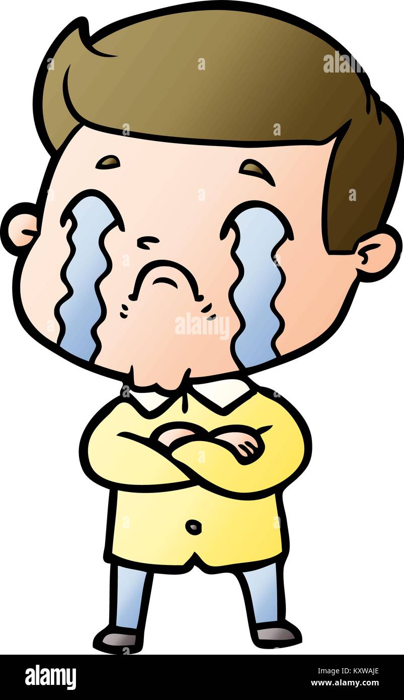 cartoon man crying Stock Vector Image & Art - Alamy
