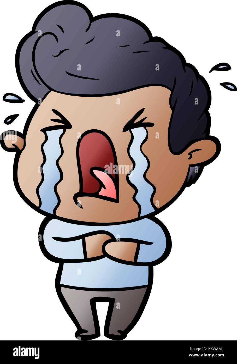 cartoon crying man Stock Vector Image & Art - Alamy