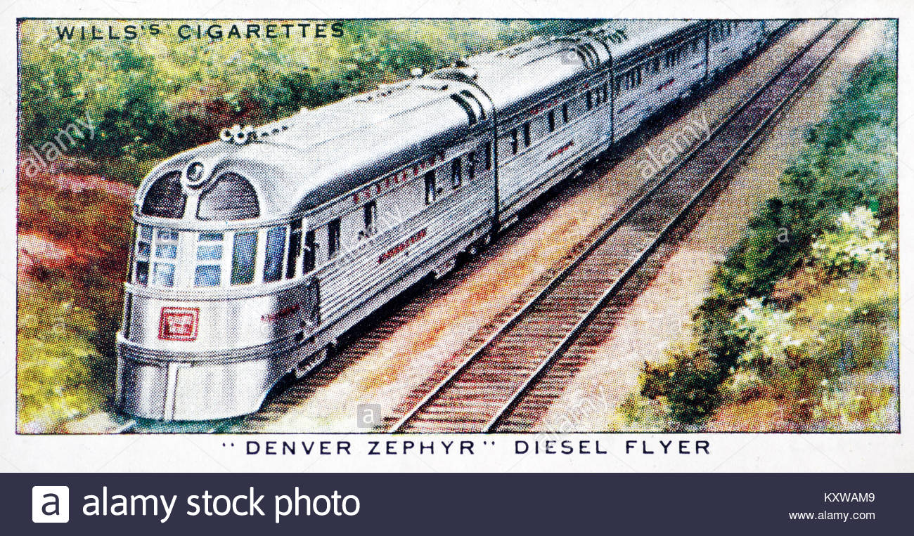 Denver Zephyr diesel flyer Stock Photo - Alamy