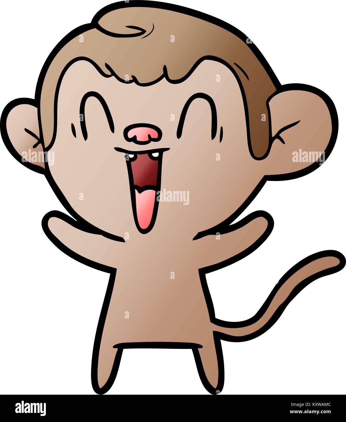 cartoon laughing monkey Stock Vector Image & Art - Alamy