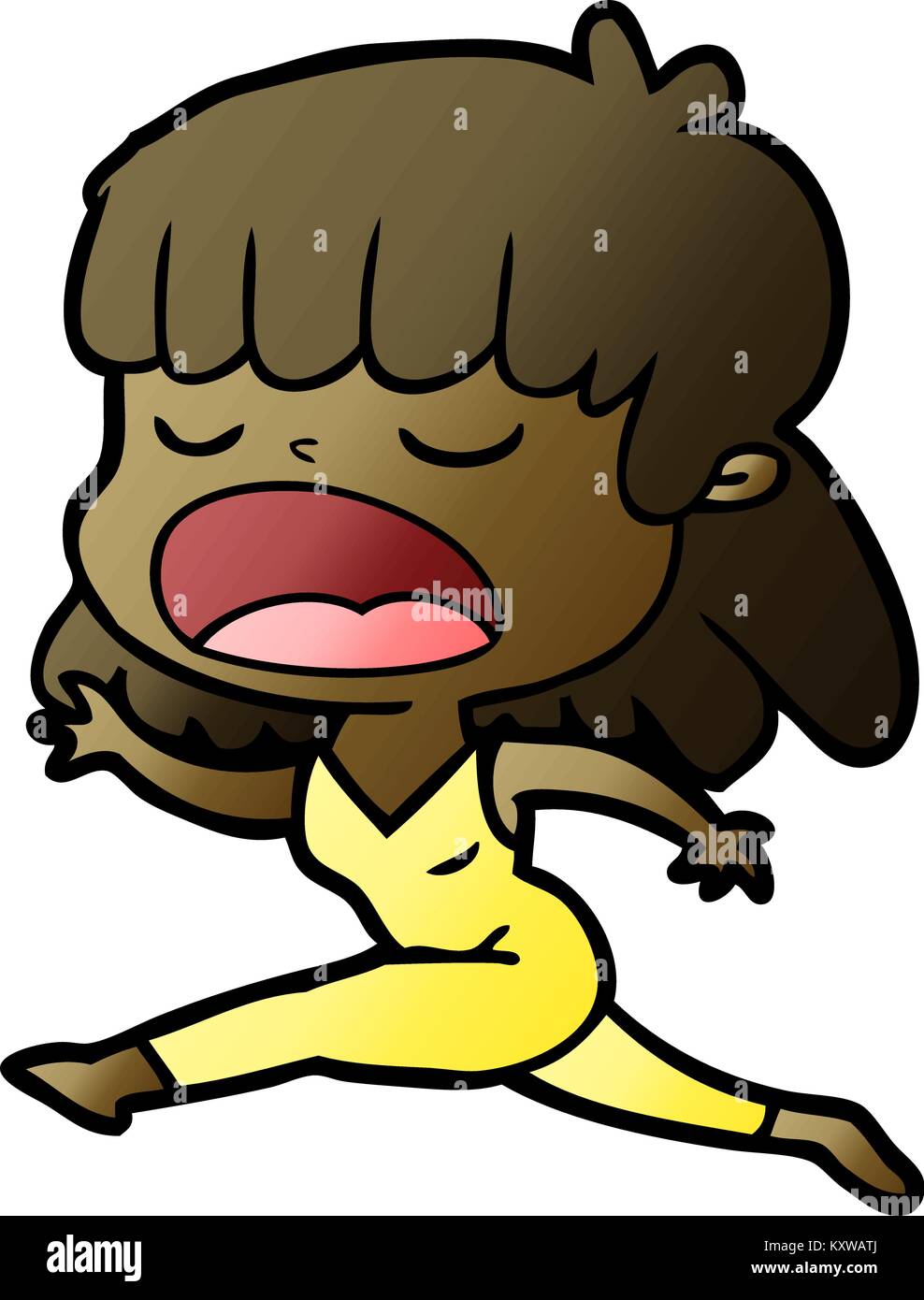 cartoon woman talking loudly Stock Vector Image & Art - Alamy
