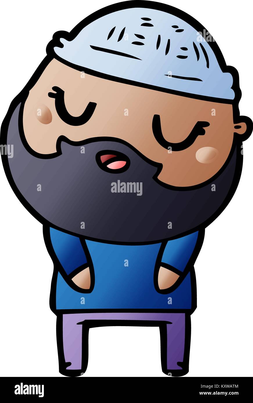 cartoon man with beard Stock Vector Image & Art - Alamy