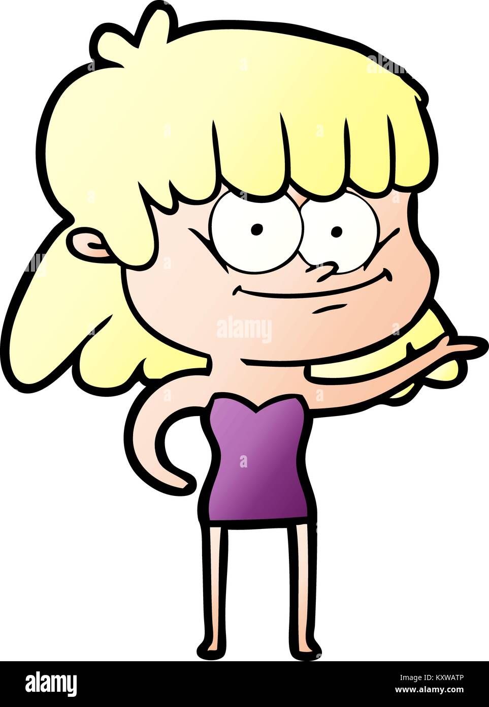 cartoon smiling woman Stock Vector Image & Art - Alamy