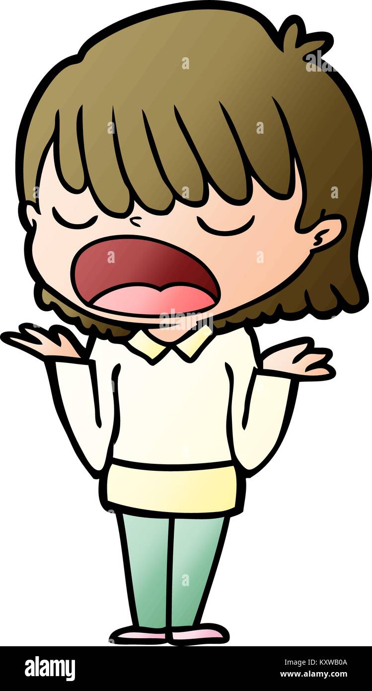 cartoon woman talking loudly Stock Vector Image & Art - Alamy