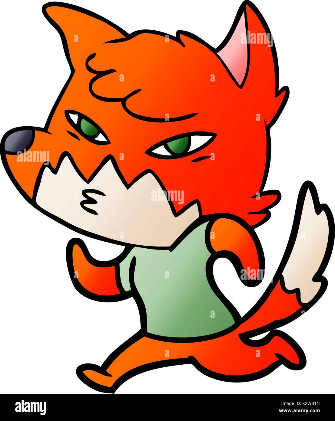 clever cartoon fox Stock Vector Image & Art - Alamy