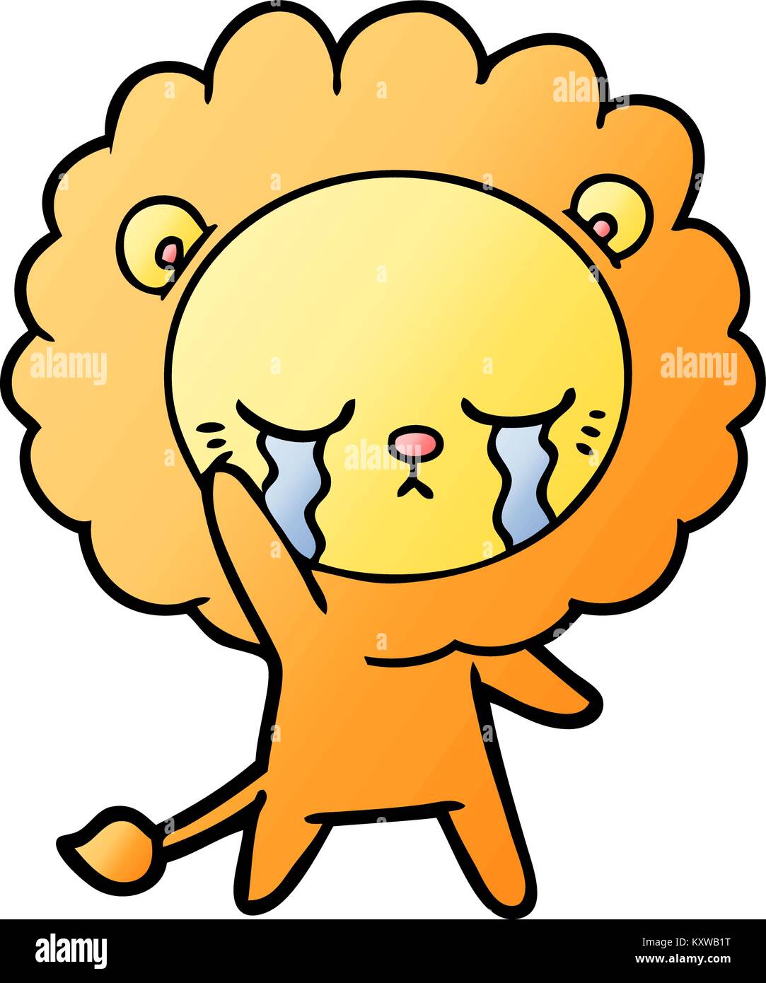 crying cartoon lion Stock Vector Image & Art - Alamy