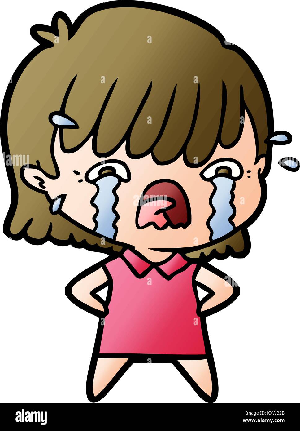 cartoon girl crying Stock Vector Image & Art - Alamy
