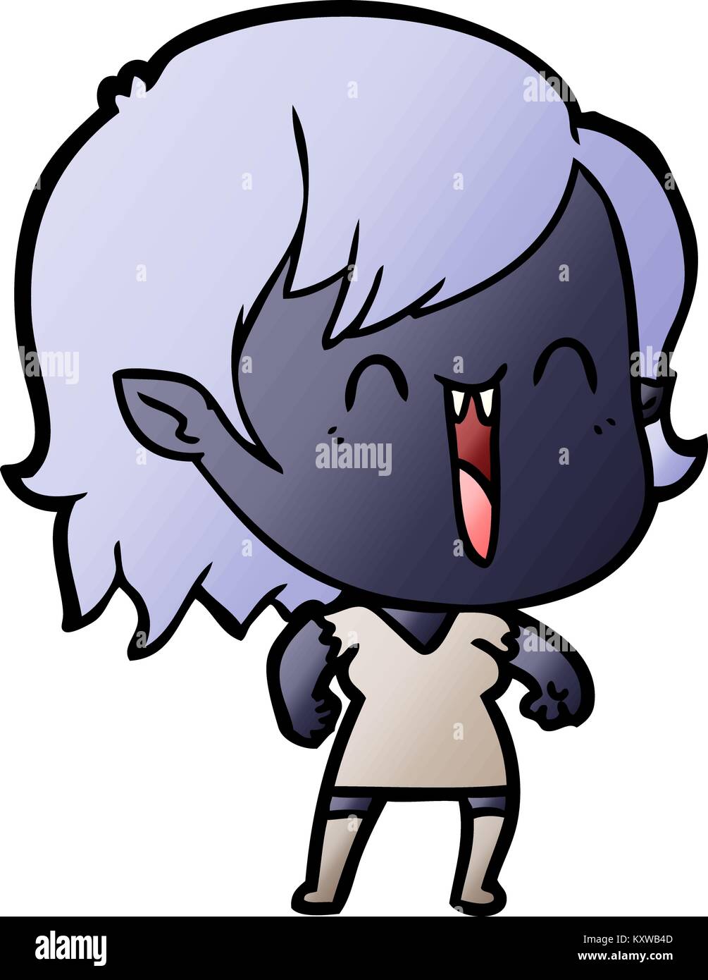 cute cartoon happy vampire girl Stock Vector Image & Art - Alamy