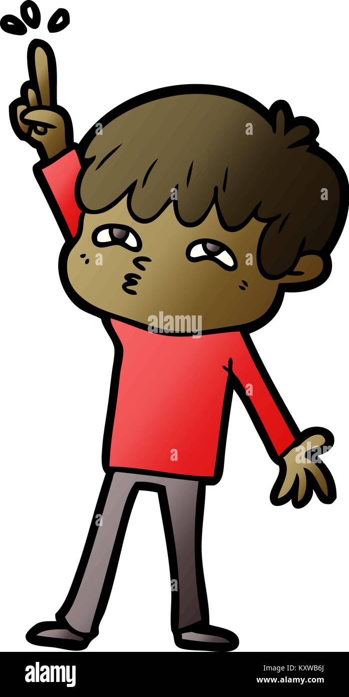cartoon boy asking question Stock Vector Image & Art - Alamy