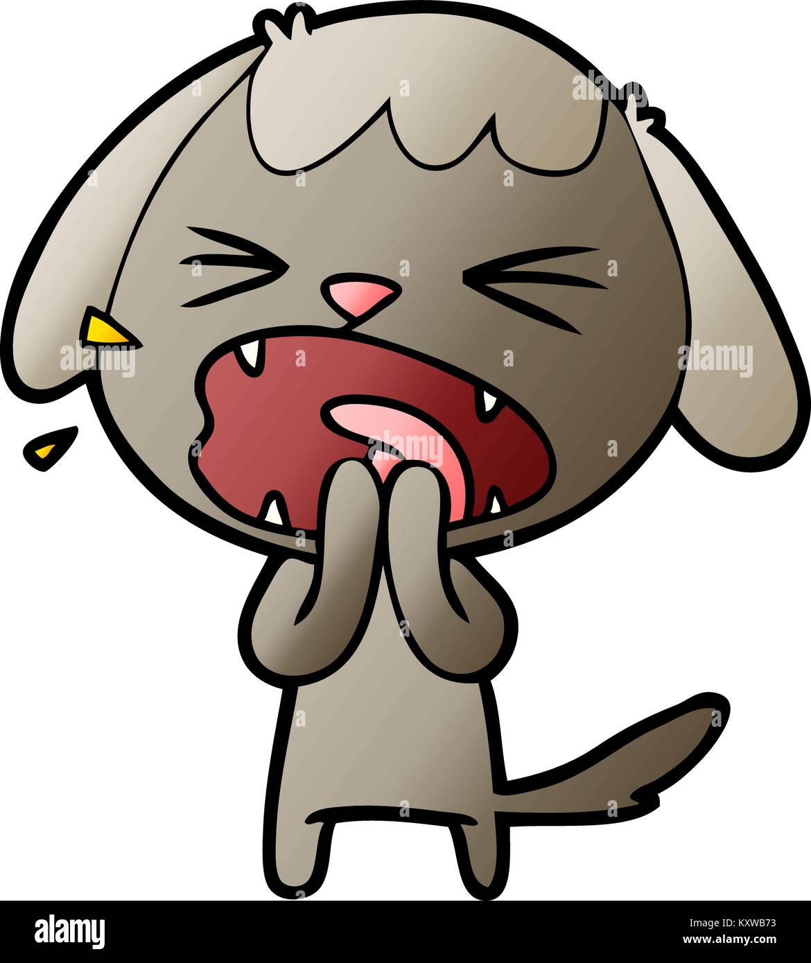 cute cartoon dog barking Stock Vector Image & Art - Alamy