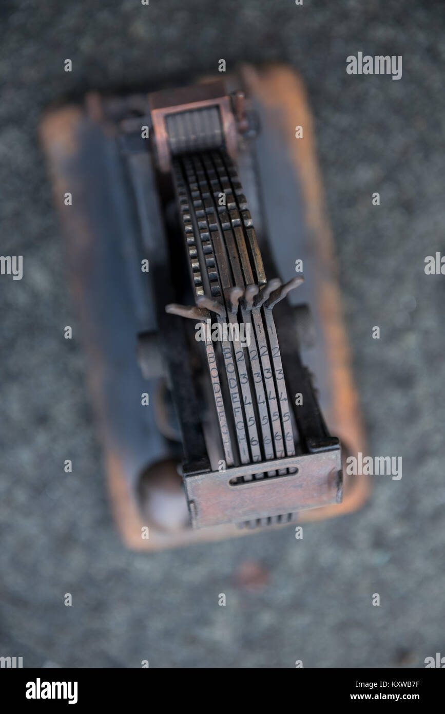 A & C Jenner Laundry marking machine Stock Photo - Alamy