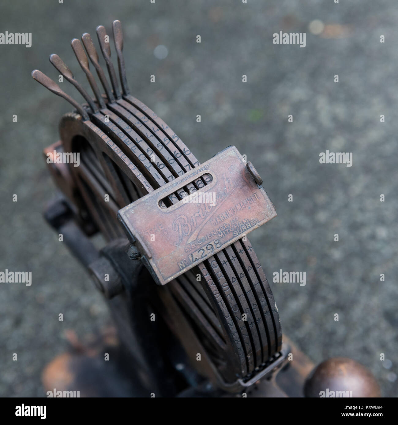 A & C Jenner Laundry marking machine Stock Photo - Alamy