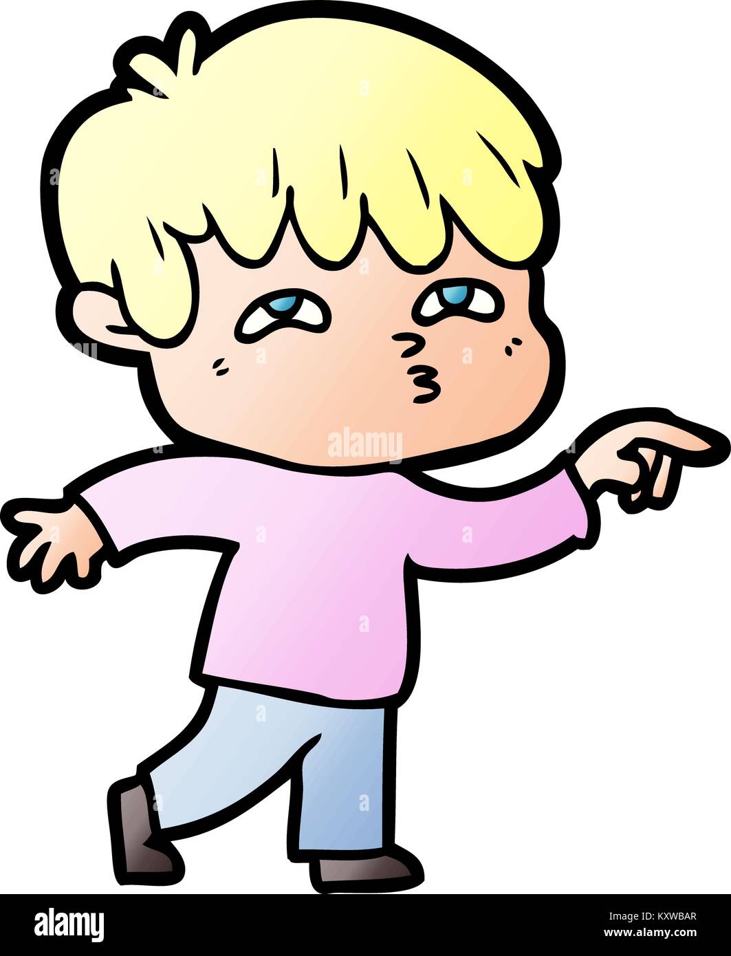 cartoon curious man Stock Vector Image & Art - Alamy