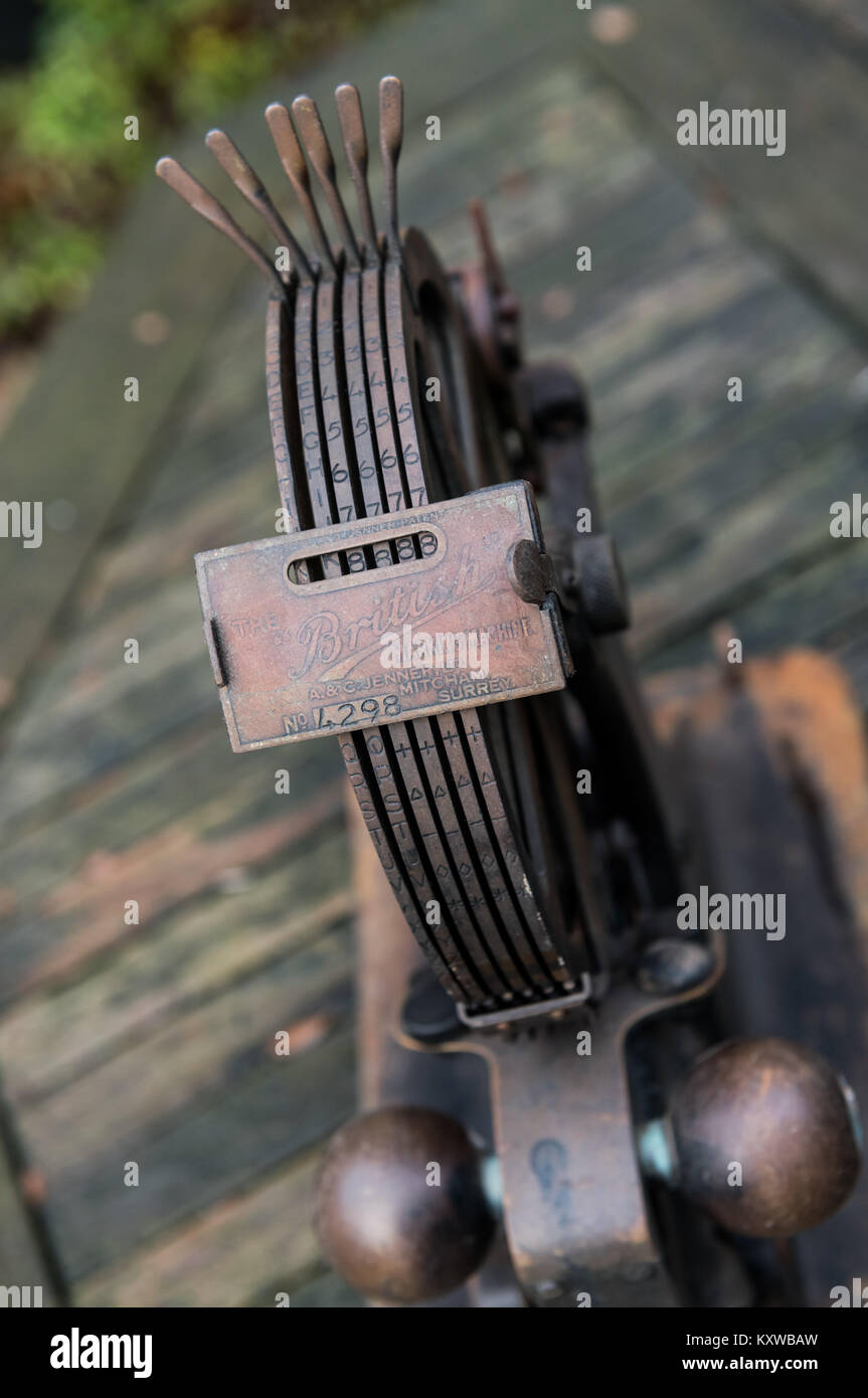 A & C Jenner Laundry marking machine Stock Photo - Alamy
