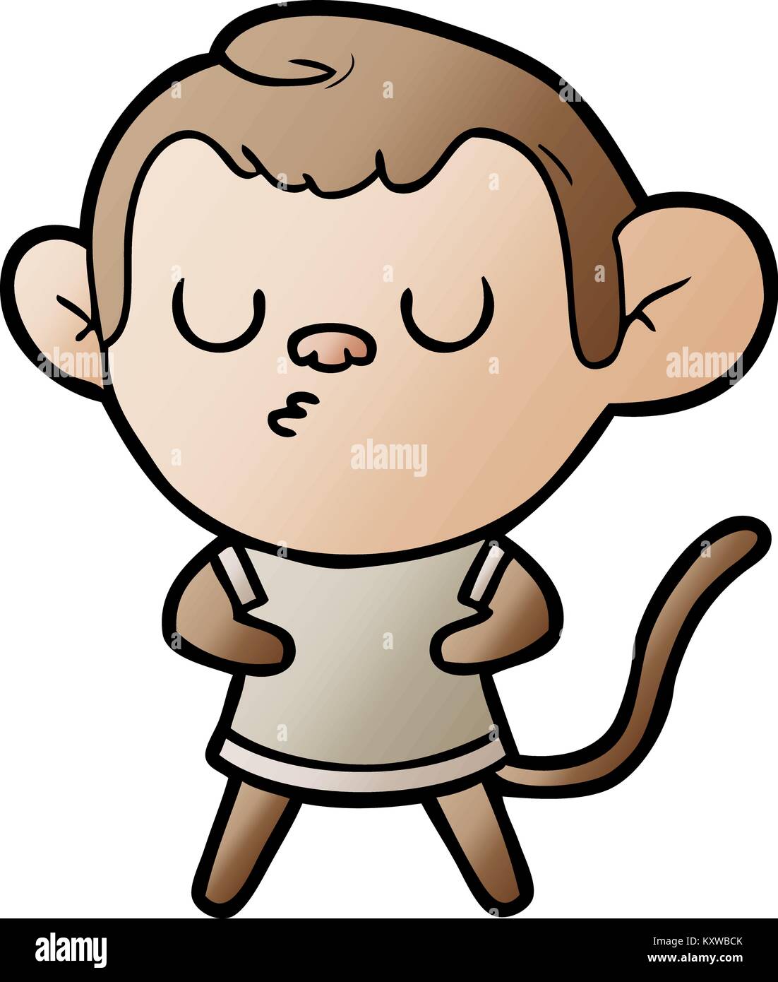 cartoon calm monkey Stock Vector Image & Art - Alamy