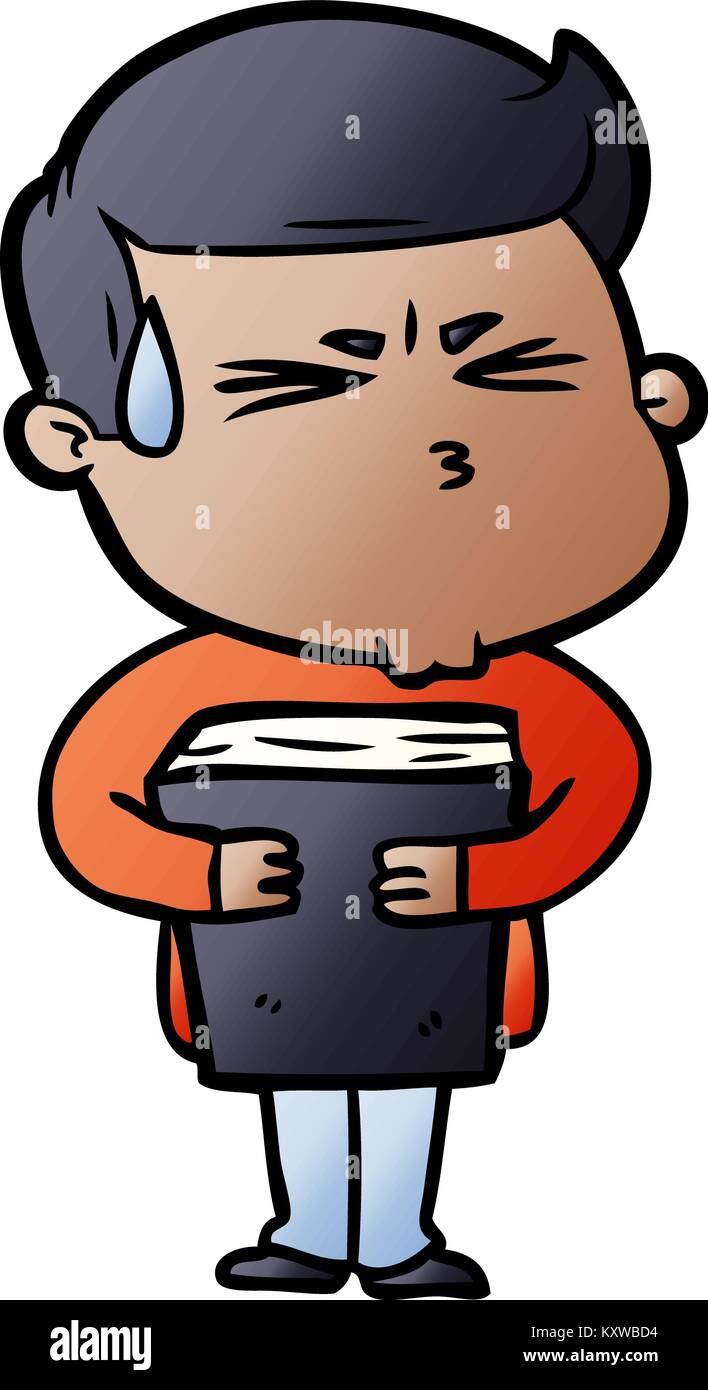cartoon man sweating Stock Vector Image & Art - Alamy