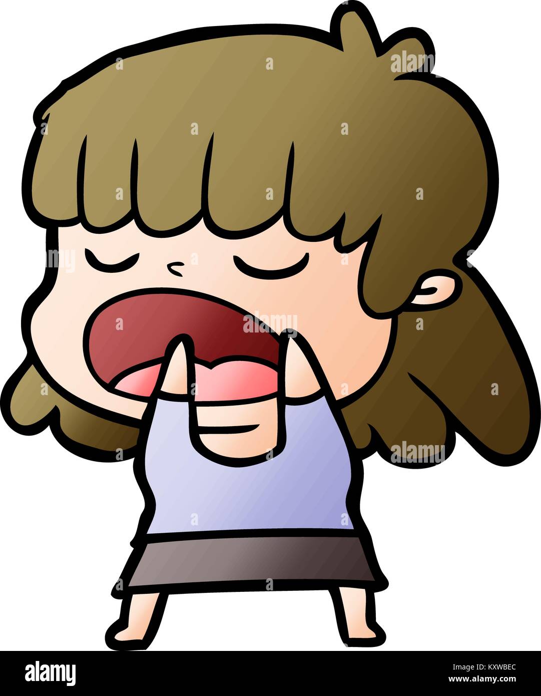 cartoon woman talking loudly Stock Vector Image & Art - Alamy