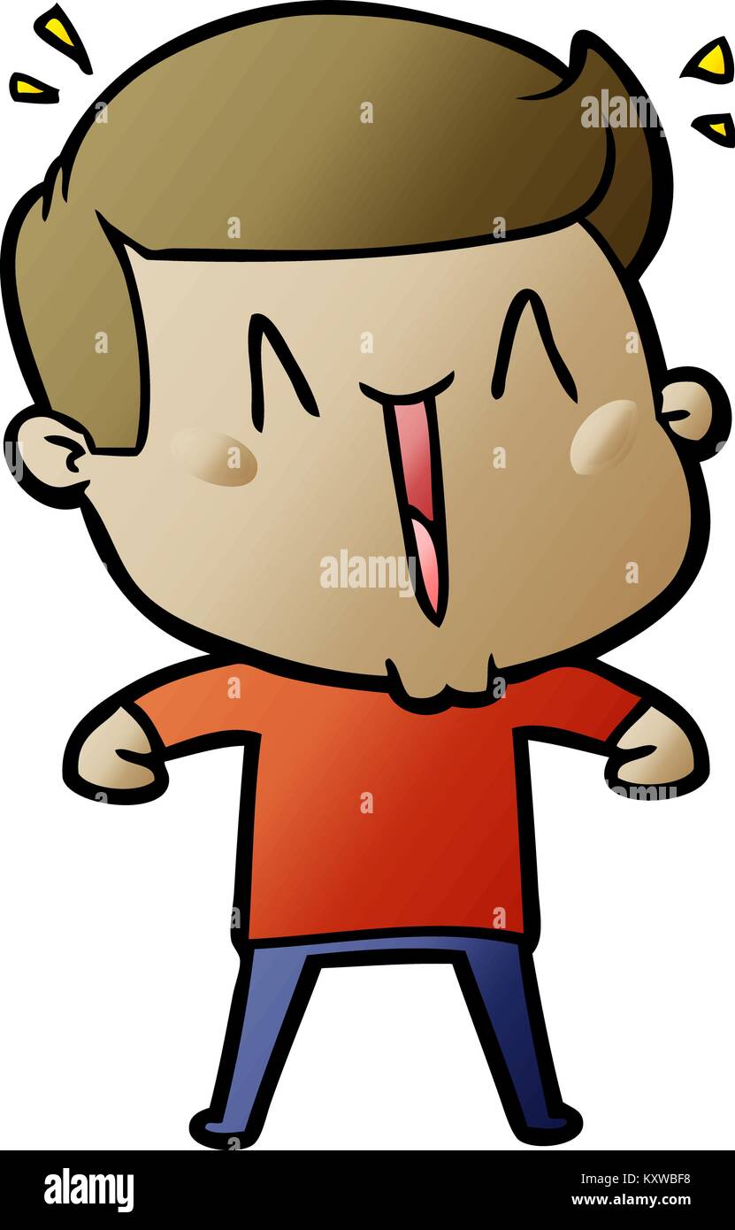cartoon excited man Stock Vector Image & Art - Alamy