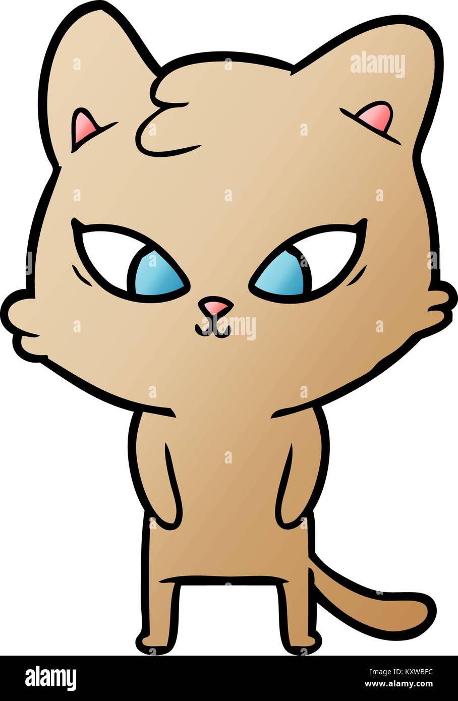 cute cartoon cat Stock Vector Image & Art - Alamy