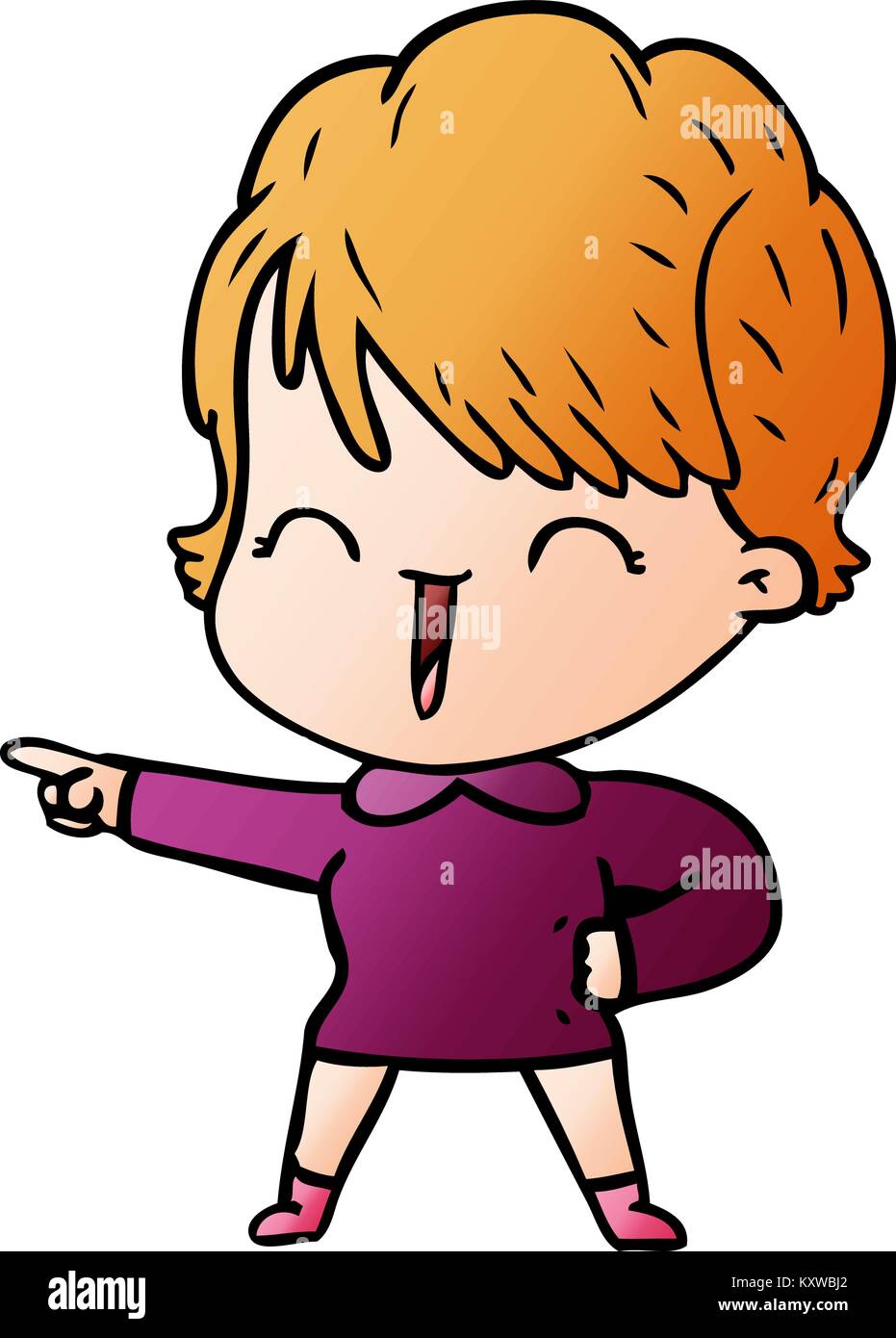 cartoon laughing woman Stock Vector Image & Art - Alamy