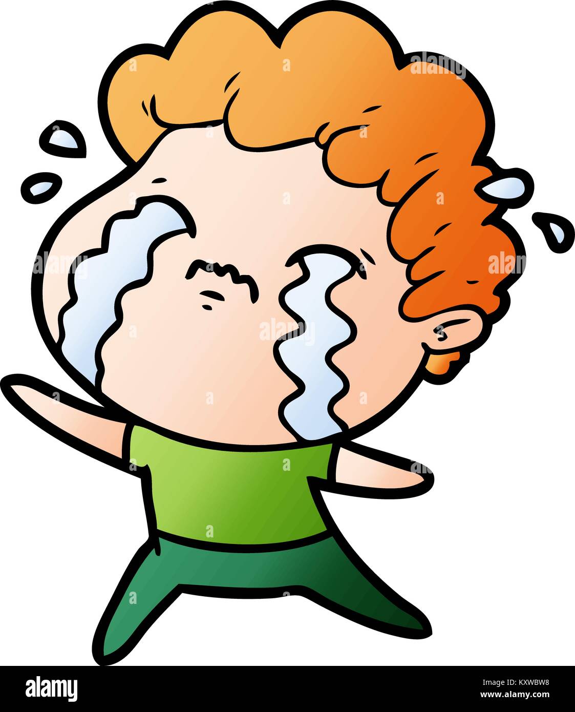 cartoon man crying Stock Vector Image & Art - Alamy
