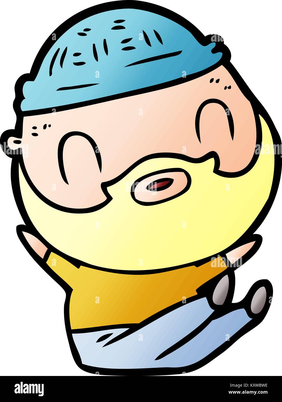 cartoon bearded man Stock Vector Image & Art - Alamy