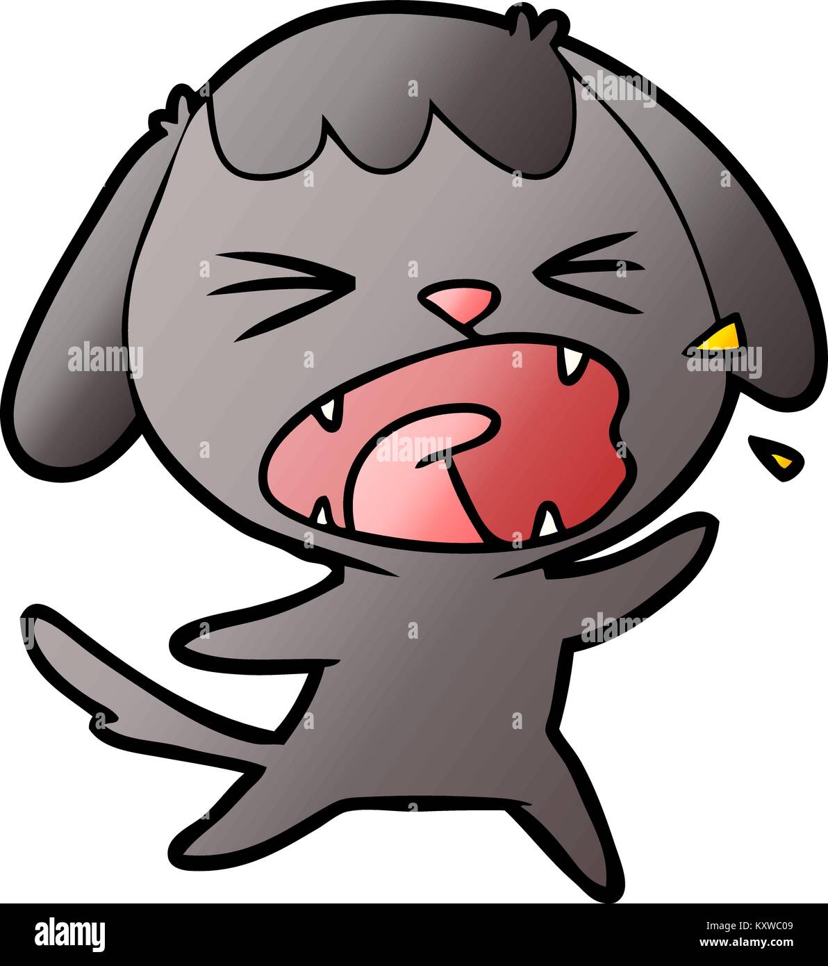 cute cartoon dog barking Stock Vector Image & Art - Alamy