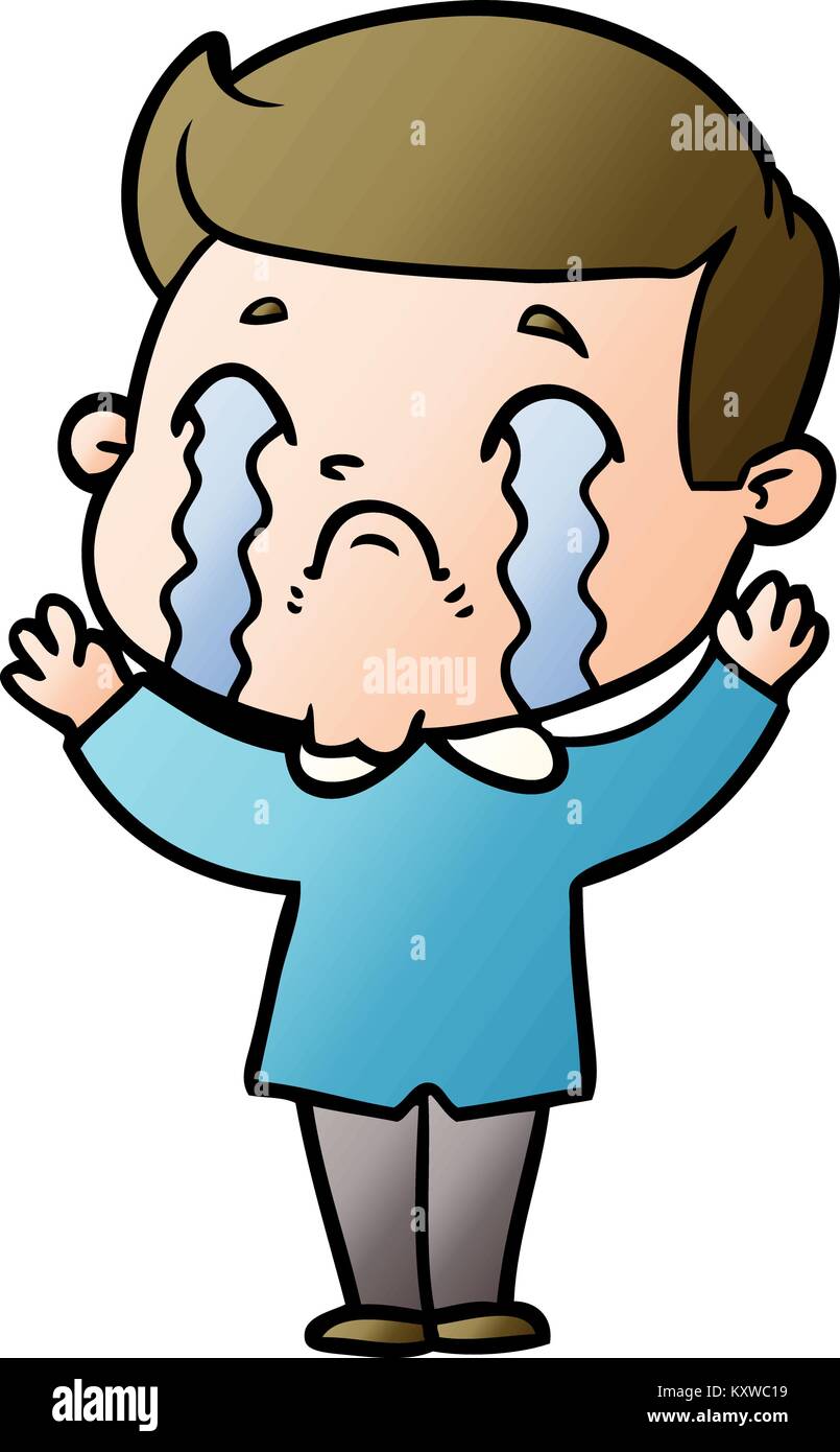 cartoon man crying Stock Vector Image & Art - Alamy